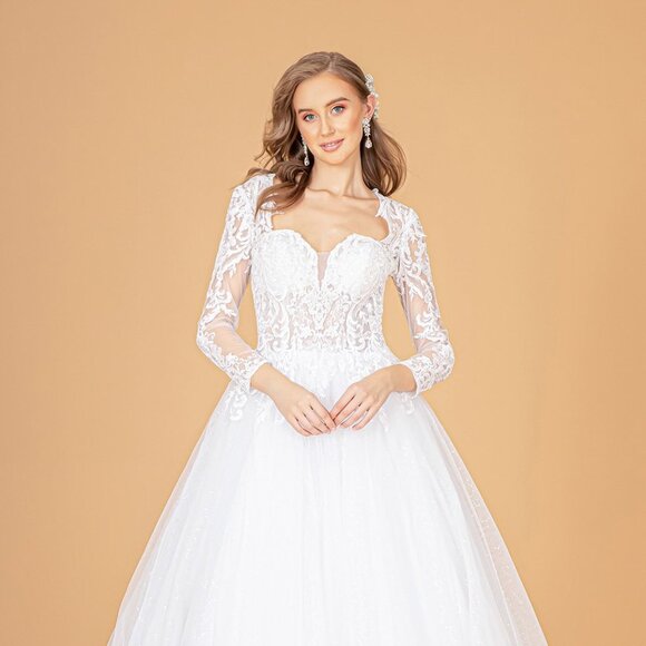 GLS Collective | Dresses | New Long Hug Shoulder Wedding Dress With Cut ...